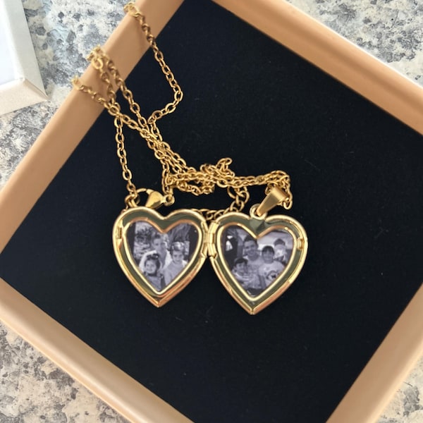 Personalized Heart Locket Necklace,custom Engraved Heart Locket ...