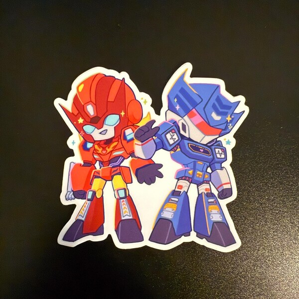 Transformers Cyberverse Sticker: Hot Rod + Soundwave, Vinyl Sticker ...