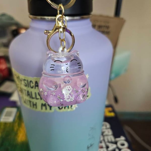 Liquid Keychain Water Filled Key Chain Liquid Shaker Liquid Motion ...