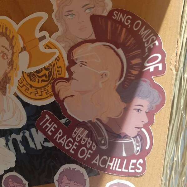 Achilles Sticker Iliad Homer Sticker Patrochilles Classics - Etsy