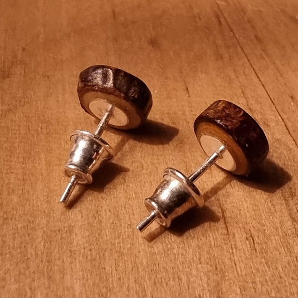 Irregular Organic Wood Earrings, Jewelry Made From Natural Timber and ...