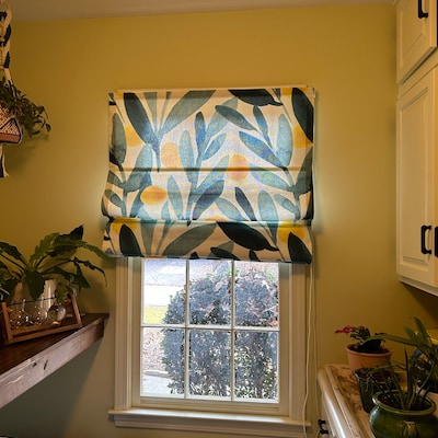 Custom Roman Shade Pattern for Kitchen Dining Bedroom, Washable Linen ...