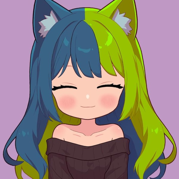 Cute Black Cat Vtuber Live2d Model / Premade / Customizable Vtuber ...
