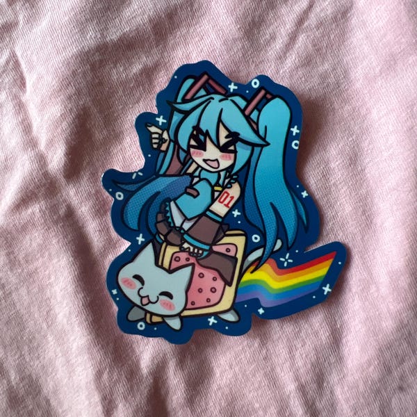 Triple Baka Large Sticker Car Decal, Akita Neru, Hatsune Miku, Kasane ...