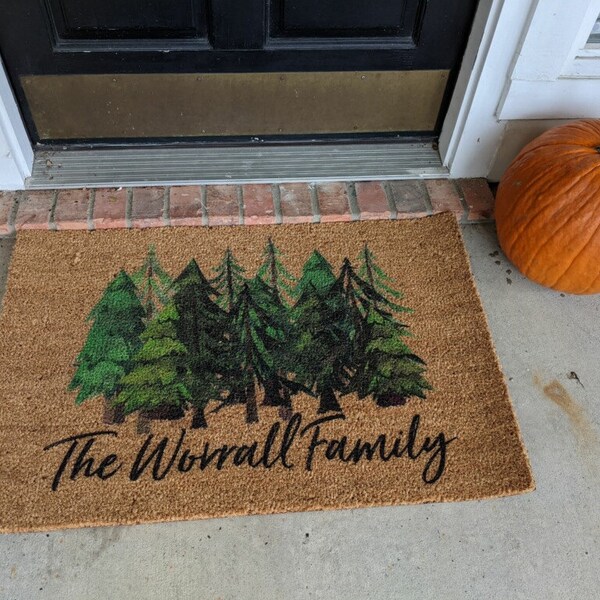 Family Name Doormat, Custom Family Doormat, Cabin Doormat, Personalized ...