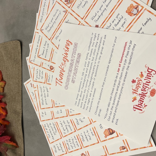 Thanksgiving Taboo Game Cards, Party Game, Printable Thanksgiving ...