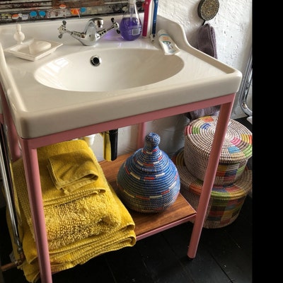Oval Basin Stand Vanity Unit metal Frame Sink - Etsy