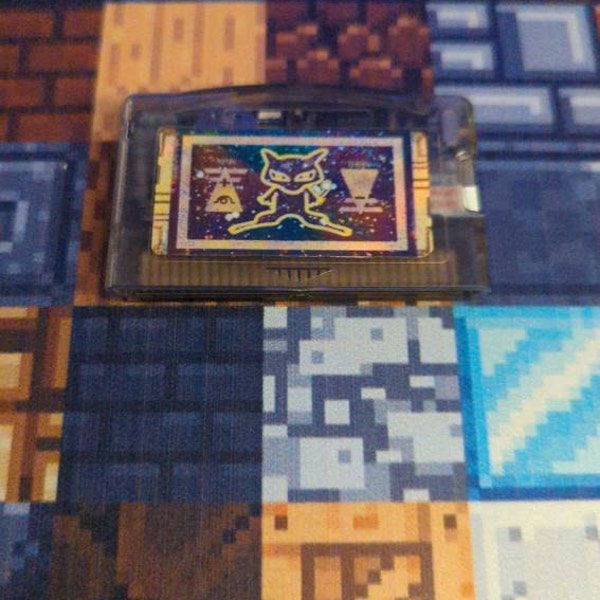 Ancient Mew GBA Holographic Label - Laminated Replacement Label for ...