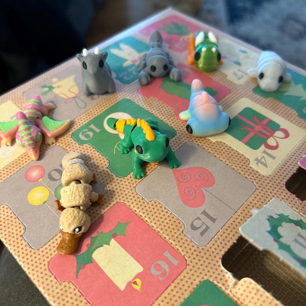 Advent Calendar With 3D Printed Mini Animals for Christmas - Etsy