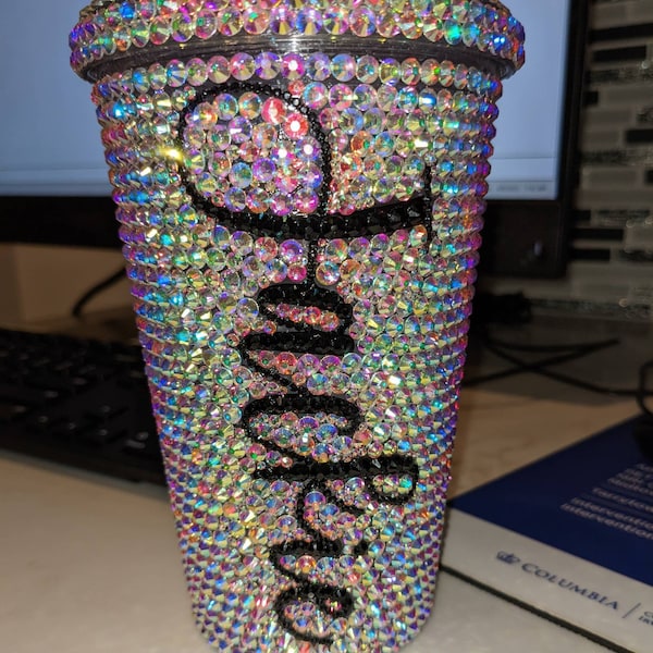 Personalized Bling Tumbler Double Wall Cold Cup - Etsy
