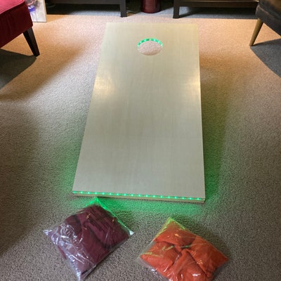 Tailgating Pros 4'x2' LED Cornhole Boards W/ Carrying Case & Set of 8 ...