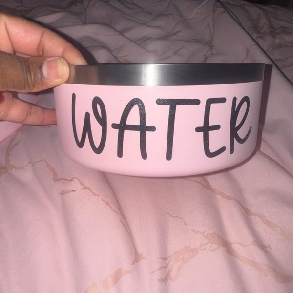 Personalized Pet Decal, Food and Water Bowl Decal, Dog Bowl Sticker ...