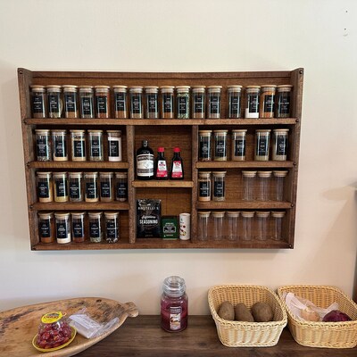 Mason Jar Storage Display Rack - Etsy