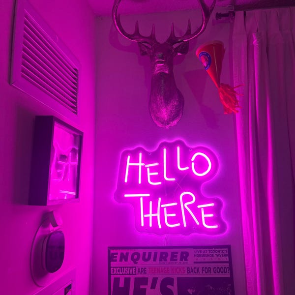 Hello There, Hell Here Neon Sign, Halloween Decor Lights, Horror Decor ...