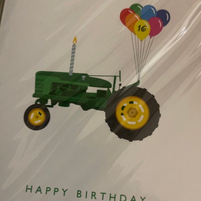 Happy Birthday 'deere Dad' Tractor Farmers John - Etsy