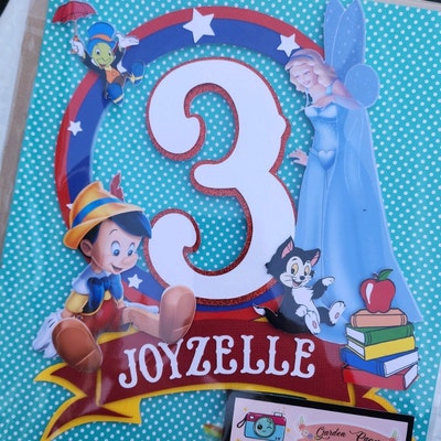 Pinocchio Cake Topper,pinocchio Party Decoration, Boy 1st Birthday ...