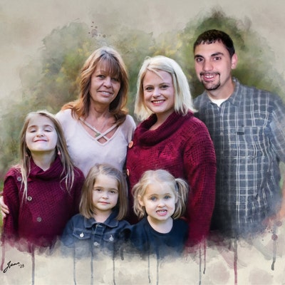 Deceased Loved One Portrait, Photo to Painting, Passed Loved Ones ...