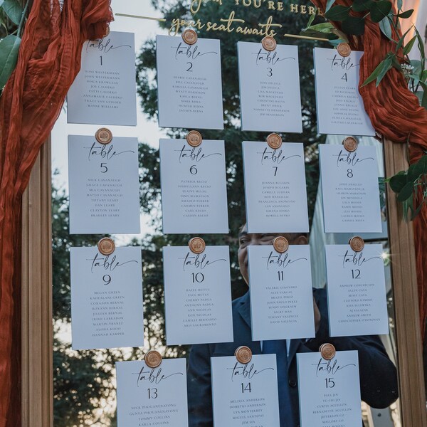 Wedding Seating Chart Header | We're so Glad You're Here | Your Seat ...
