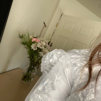 Beautiful Blushing Pink Satin Dress With Deluxe Ivory Lace Overlay ...