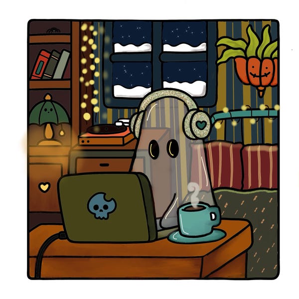 Spooky Cutie: Adorable Creepy Creatures in Cozy Hygge Moments Coloring ...