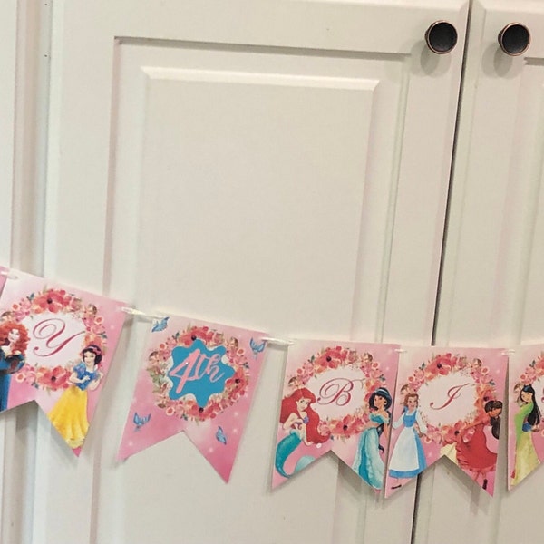 Princess Banner, Princess Birthday Banner, Princess Party Decor ...