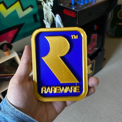 Revised Rareware Video Game Logo Sign Decoration 4.5x3in videogame ...
