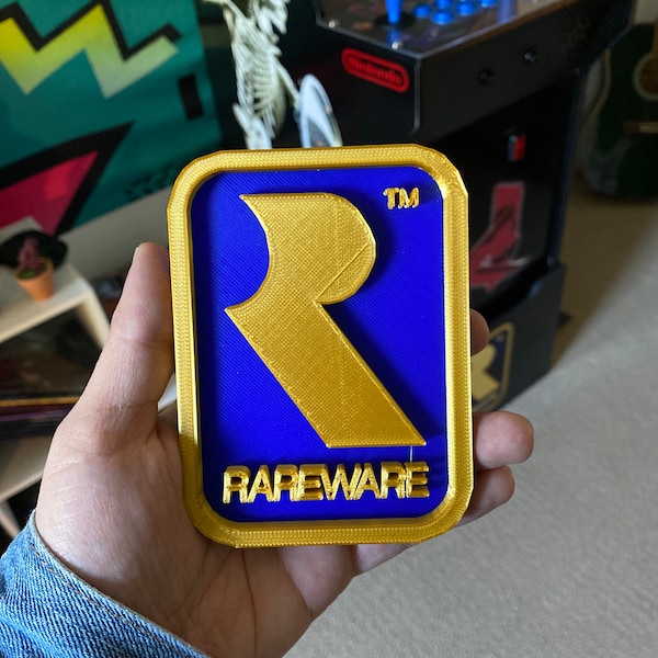 Revised* Rareware Video Game Logo Sign Decoration ~ 4.5x3in (videogame ...