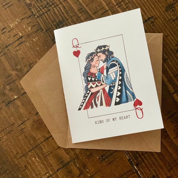 King/queen of My Heart Greeting Card | Valentines Day Card | Love ...