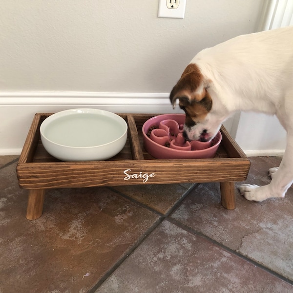 Large Modern Dog Food Stand | Elevated Dog Feeder | Dog Feeding Table ...