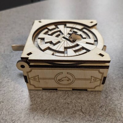 Mouse Maze Puzzle Box Plans SVG DXF PDF Laser Cut Scroll Saw - Etsy
