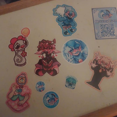 Scarily Supportive Frogs Sticker Sheet waterproof Frogs With Teeth and ...