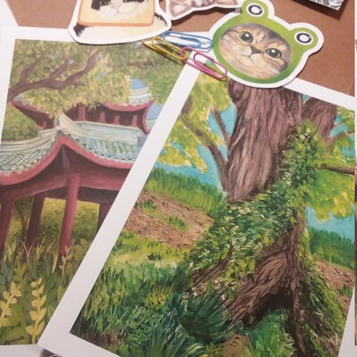 Studio Ghibli Inspired Tree Art Print/ Gouache Illustration/ - Etsy