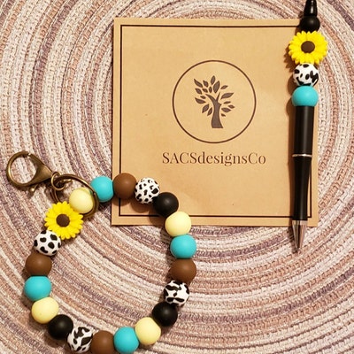 Fall Keychain, Autumn Prints, Wristlet Keychain, Gifts for Women, Fall ...