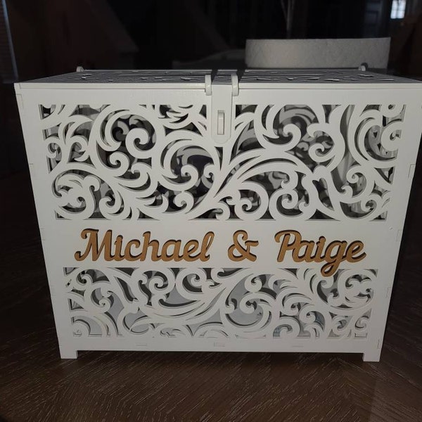 Wedding Card Box With Lock and Slot. Sweet 16 Card Box - Etsy