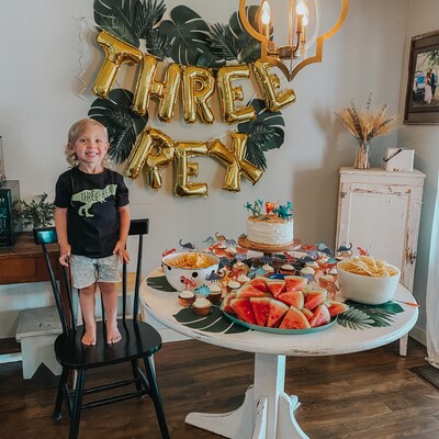 Three Rex Birthday Shirt I Dinosaur Birthday Theme I Third Birthday ...