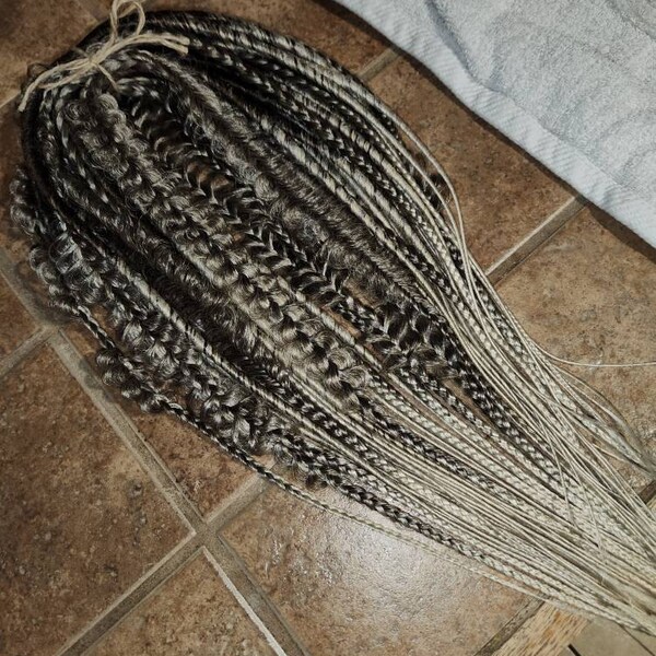 Boho Dreadlocks, Mix of Double Ended Dreadlocks and De Braids, Full Set ...
