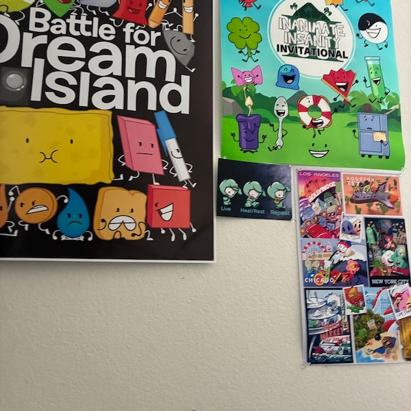 BFDI X Inanimate Insanity "coast to Coast" Poster Print (11"x17") 2024 ...
