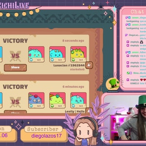 PN-4 / Twitch Panels / CUTE CRAYON Bear / Kawaii / Streamer / | Etsy