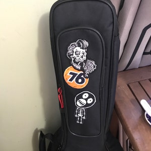 Rockabilly Greaser Skull Patch Metallic Embroidered Iron-on FREE ...