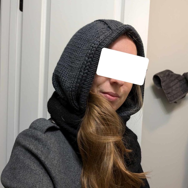 US Stock Knitted Women Alpaca Hood, Hood, Cowl Hood, Winter Hood Scarf ...