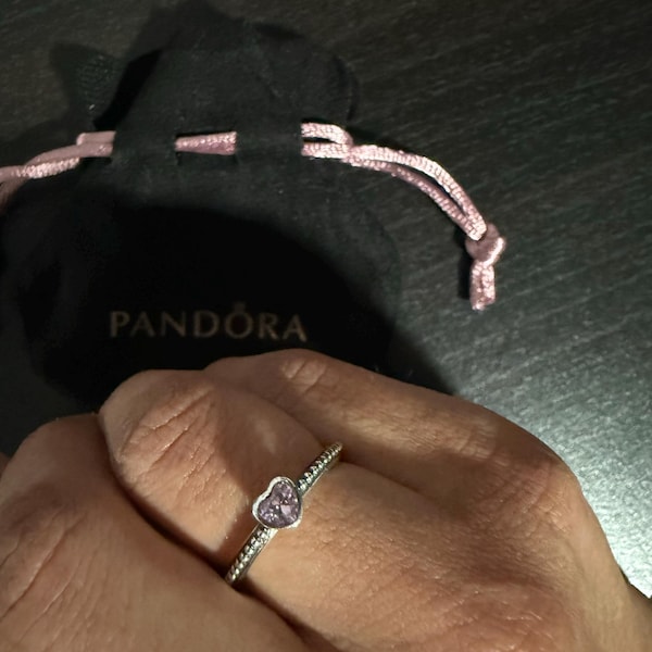 Genuine PANDORA Daisy Flower Band Ring 190934CZ Sterling Silver Cz ...