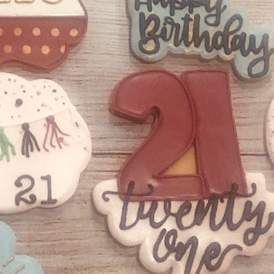 Lettered Number 21 Cookie Cutter/multi-size/dishwasher Safe Available ...