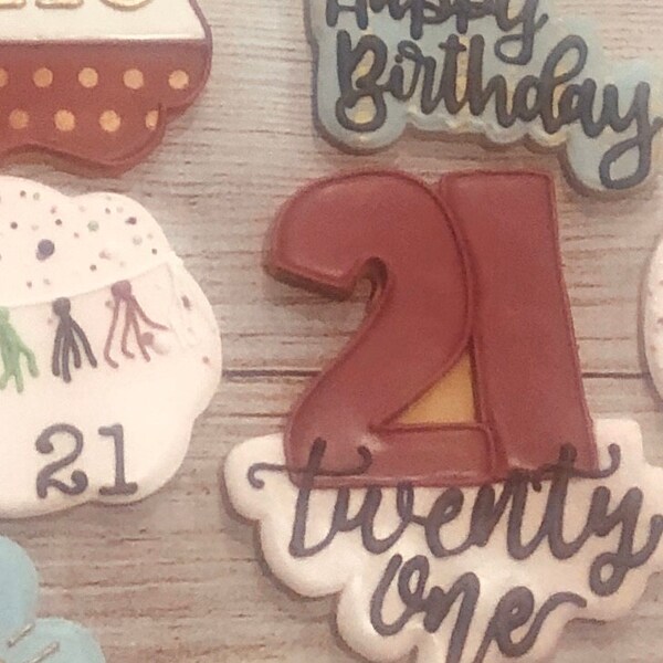 Lettered Number 21 Cookie Cutter/multi-size/choose Standard or ...