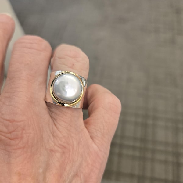 Sterling Silver Heart Dangle Charm Ring Love Ring for Her Silver ...