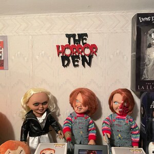 The Horror Den Wall Sign Door Sign Shelf Art Movie Room - Etsy