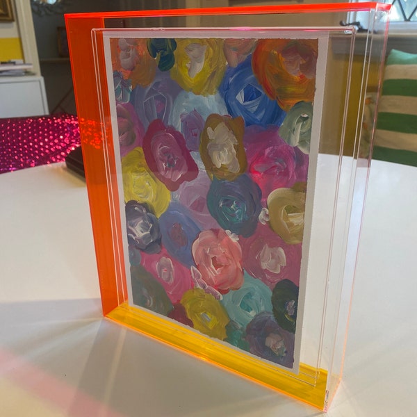 8x10 Neon Magnetic Multicolor Transparent Acrylic Picture Frame (2 ...