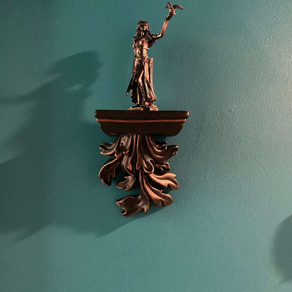 Black Wall Shelf, Large Shelf, Black Floating Shelf, Ornate Shelf ...