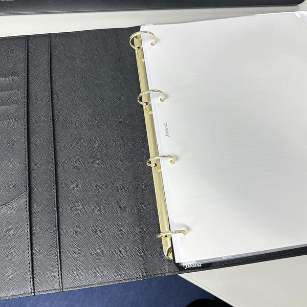 Personalised A4 Ring Binder Organiser|luxury A4 Portfolio| 4 Gold Rings ...