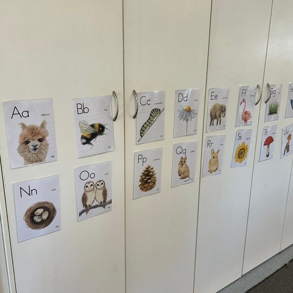 Nature Alphabet Posters | Preschool | School Notice Board | Alphabet ...