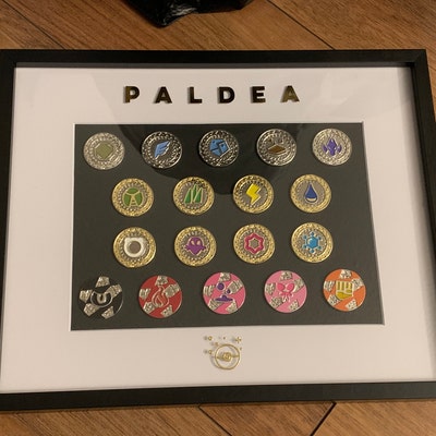 Complete 18 Gym Badges Paldea Scarlet & Violet Exclusively Made Enamel ...